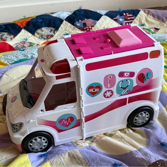 Barbie | Toys | Pink And White Barbie Ambulance With Tons Of ...